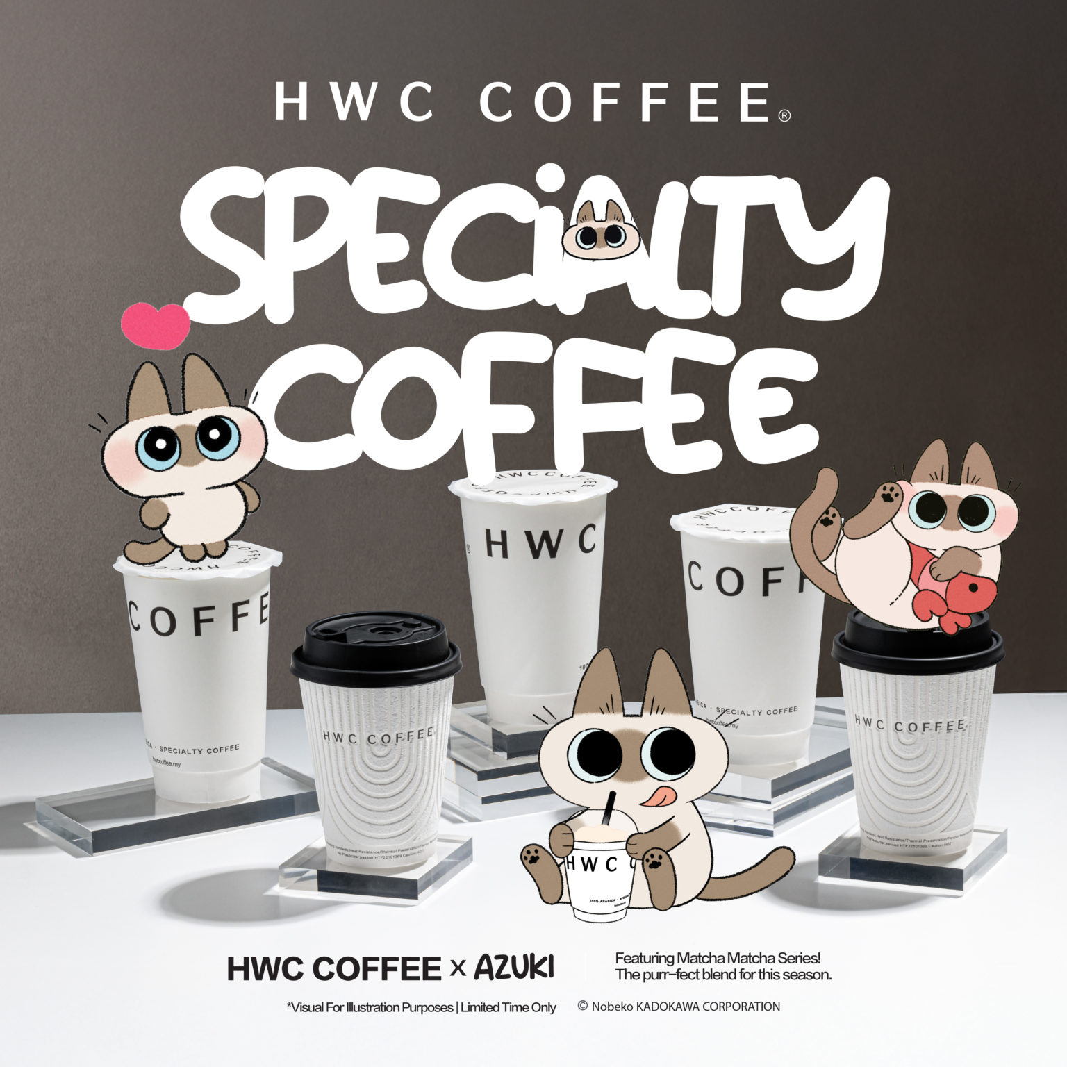Gabungan HWC Coffee dan Watak Kucing Jepun ‘Azuki’